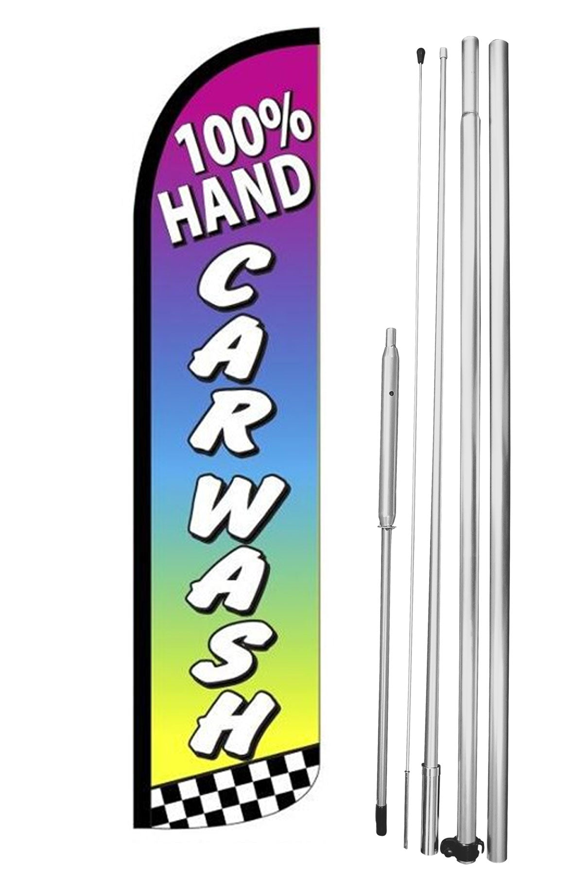 100% HAND CARWASH – Speedy Flags