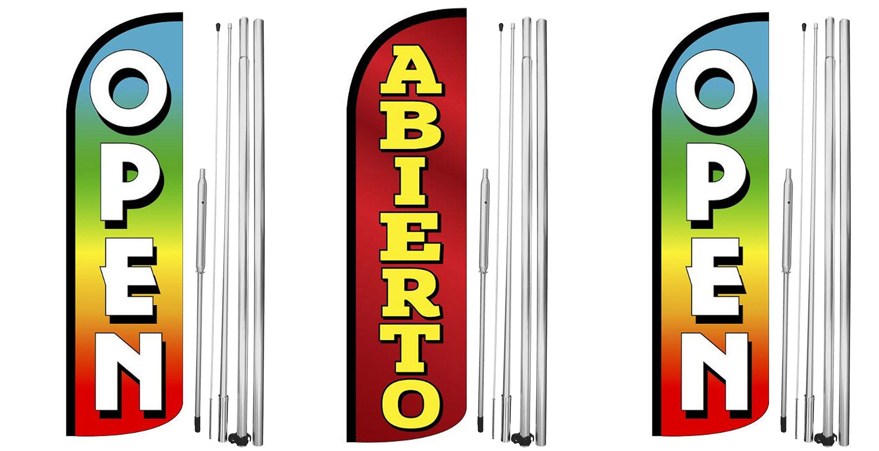 Open, Abierto, Open – Speedy Flags