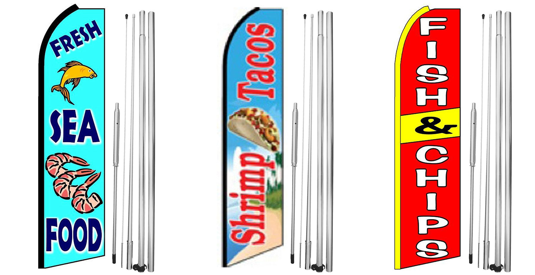 Fresh Sea Food,Shrimp Tacos,Fish & Chips – Speedy Flags