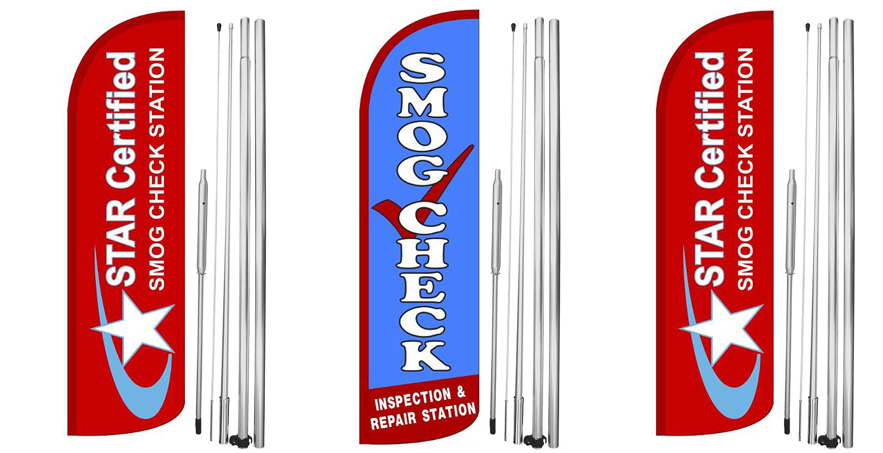 Star Certified, Smog Check, Star Certificated – Speedy Flags