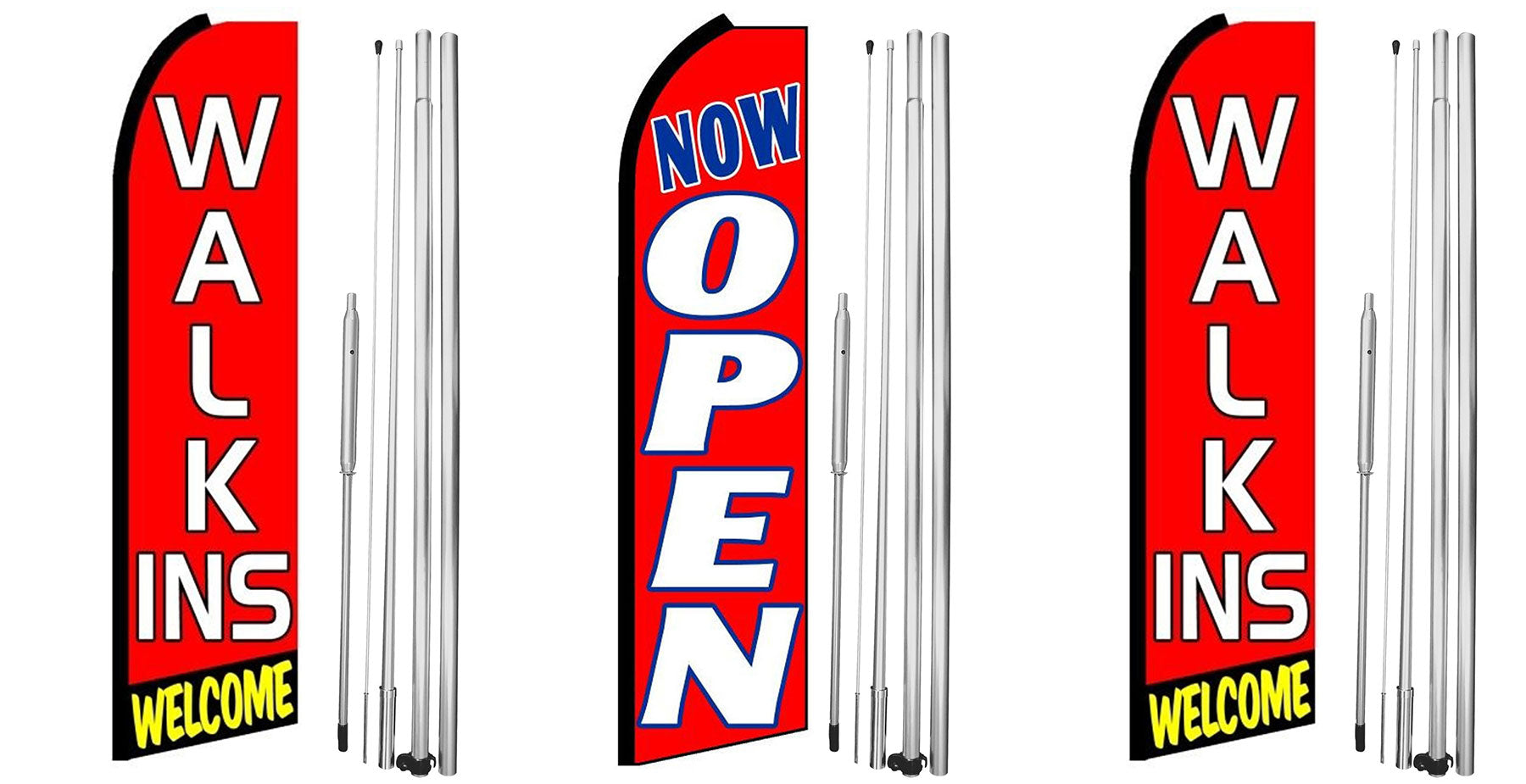 Walk Ins Welcome, Now Open, Walk Ins Welcome – Speedy Flags