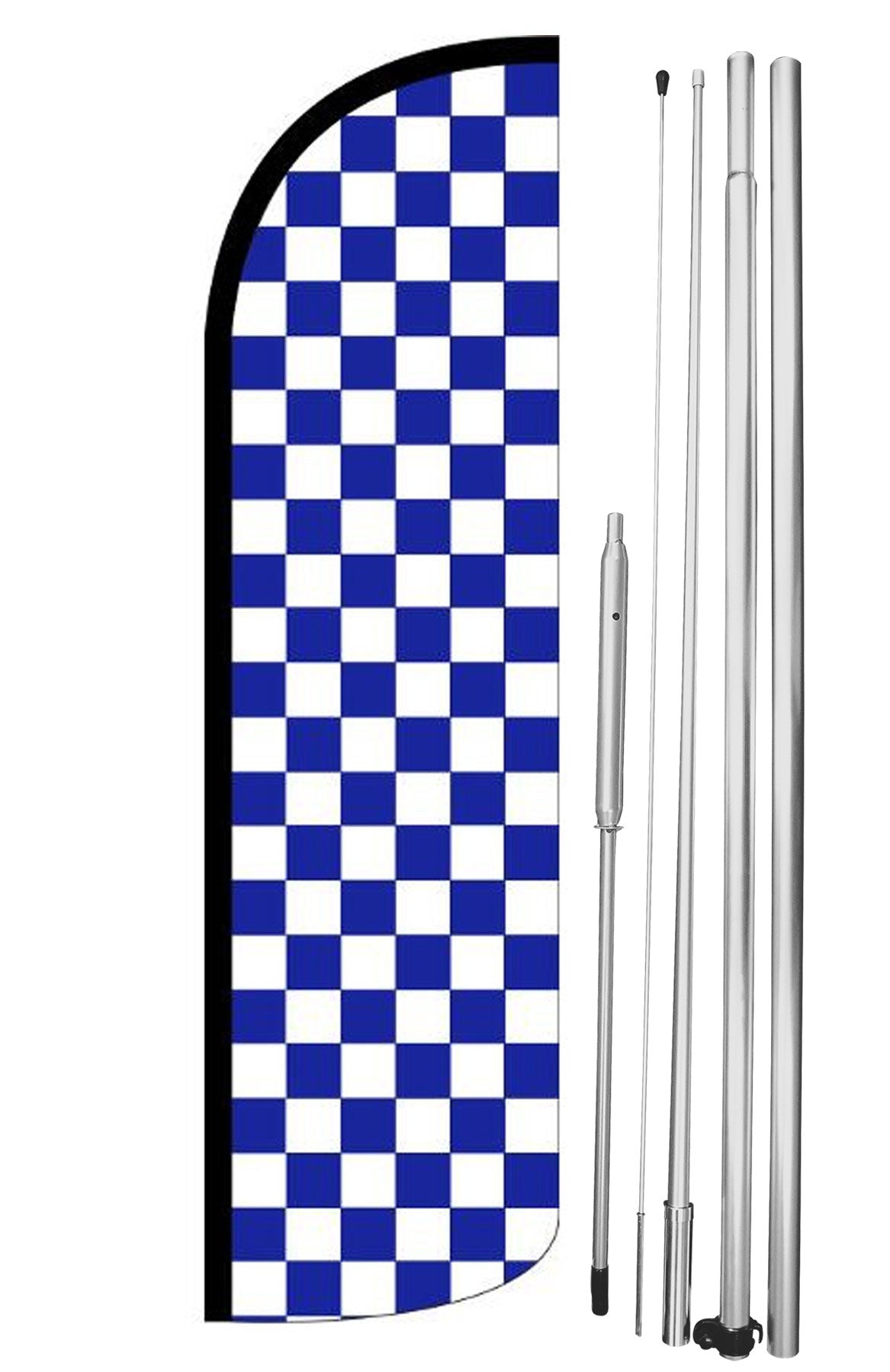 Blue & White Checkered – Speedy Flags