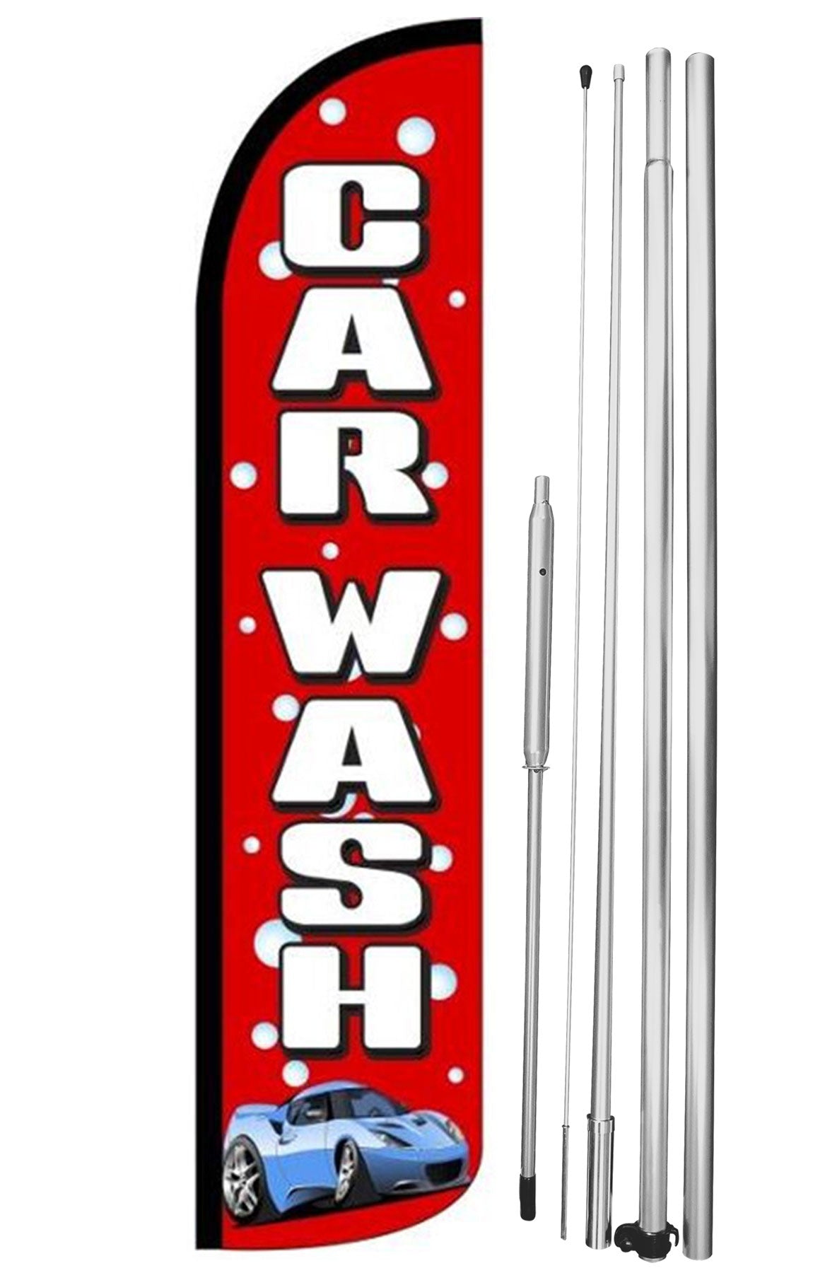 CAR WASH RED – Speedy Flags