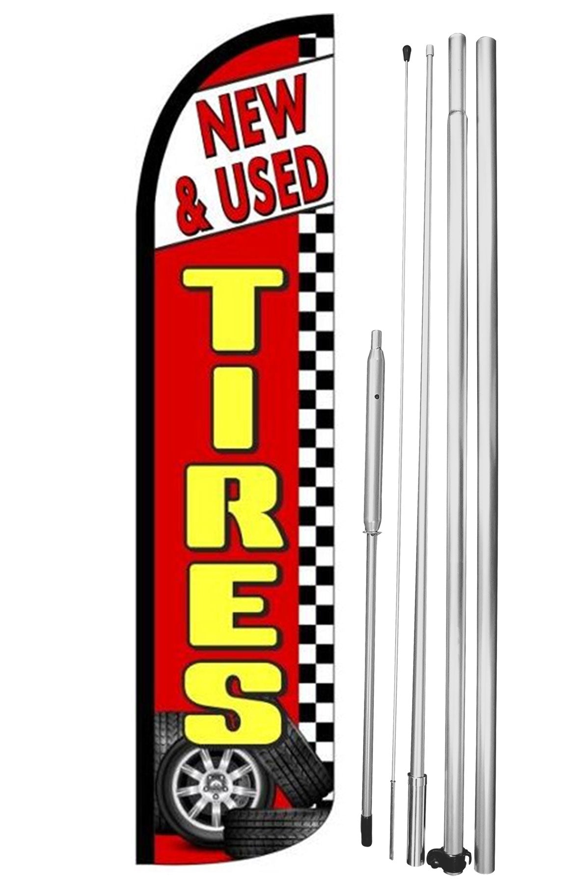 NEW & USED TIRES (RED) – Speedy Flags