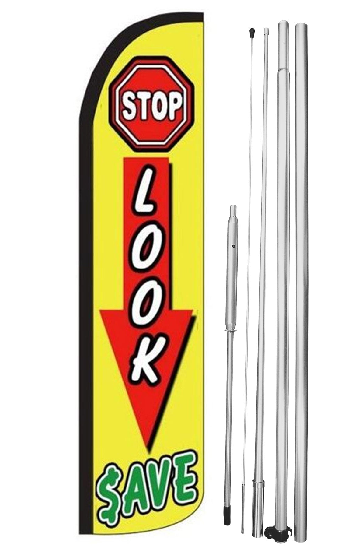 STOP LOOK SAVE – Speedy Flags
